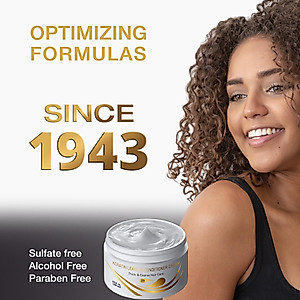 Vitamins Leave in Conditioner Cream - Indulgent Anti Frizz Conditioning for Curly Hair - Curl Defining Styling Detangler for Thick Coarse Natural Dry Damaged Hair (Keratin)