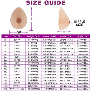 Vollence One Pair C Cup Silicone Breast Forms Fake Boobs Bra Pad Enhancers Crossdresser Prosthesis Mastectomy Transgender Cosplay