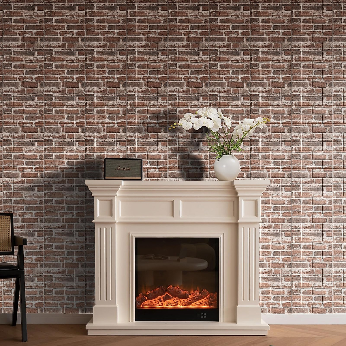 20PCS 3D Wall Panels Peel and Stick Faux Brick Wall Panels Self-Adhesive 3D Brick Wallpaper Foam Stone Wall Panel for Bedroom, Kitchen, Home Decor