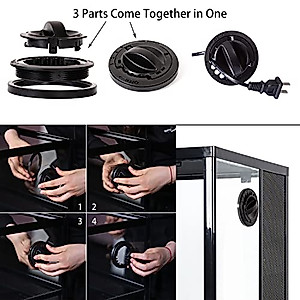 REPTI ZOO Reptile Glass Terrarium, 18" x 18" x 24" Knock-Down Reptile Habitat Tank with Double Hinge Door & Top Screen Ventilation and Side Mesh Ventilation, 30 Gallon Large Reptile Terrarium