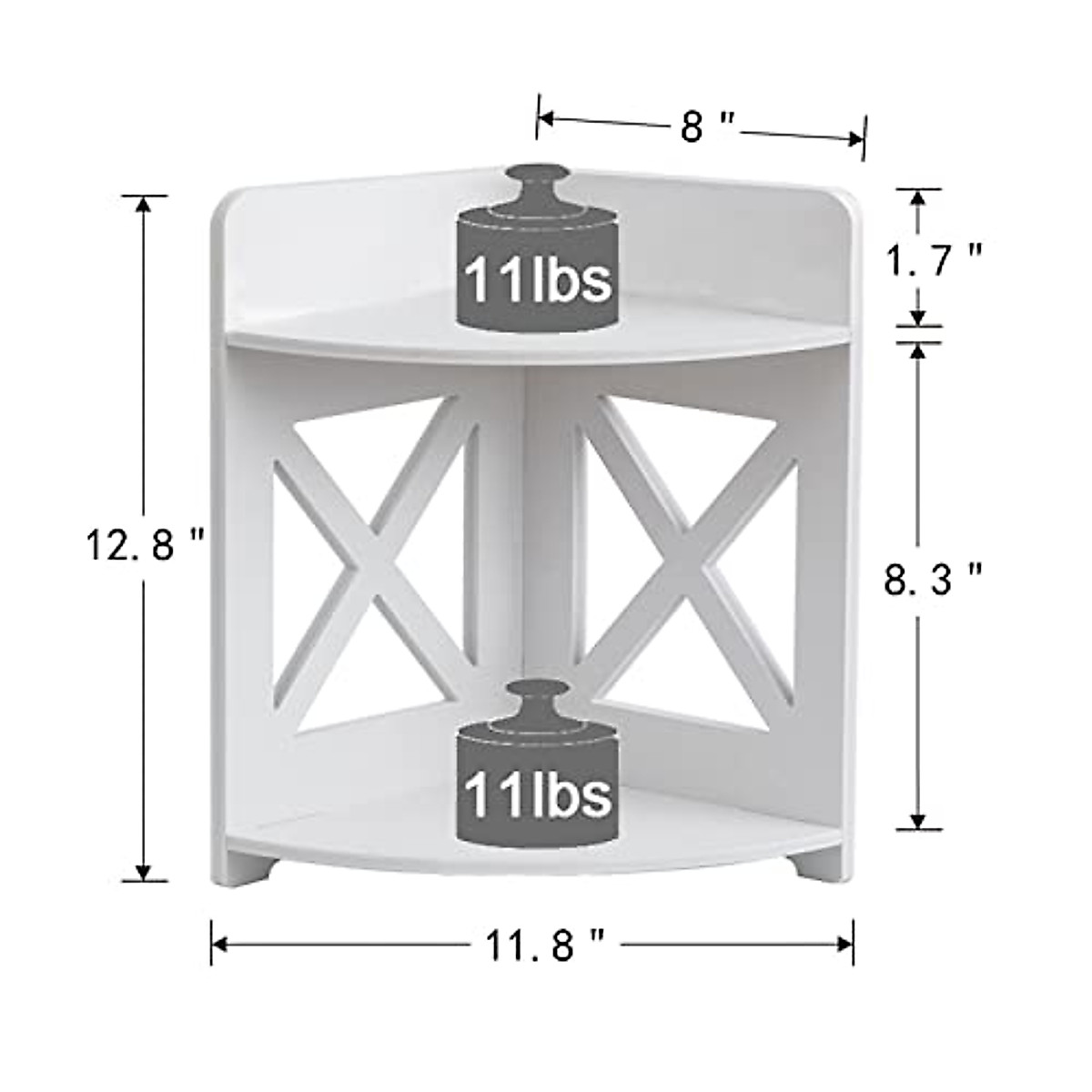 TuoxinEM Kids Nightstand,Bathroom Counter Organizer Perfect for Bathroom Storage,Small Shelf Match Any Room,White