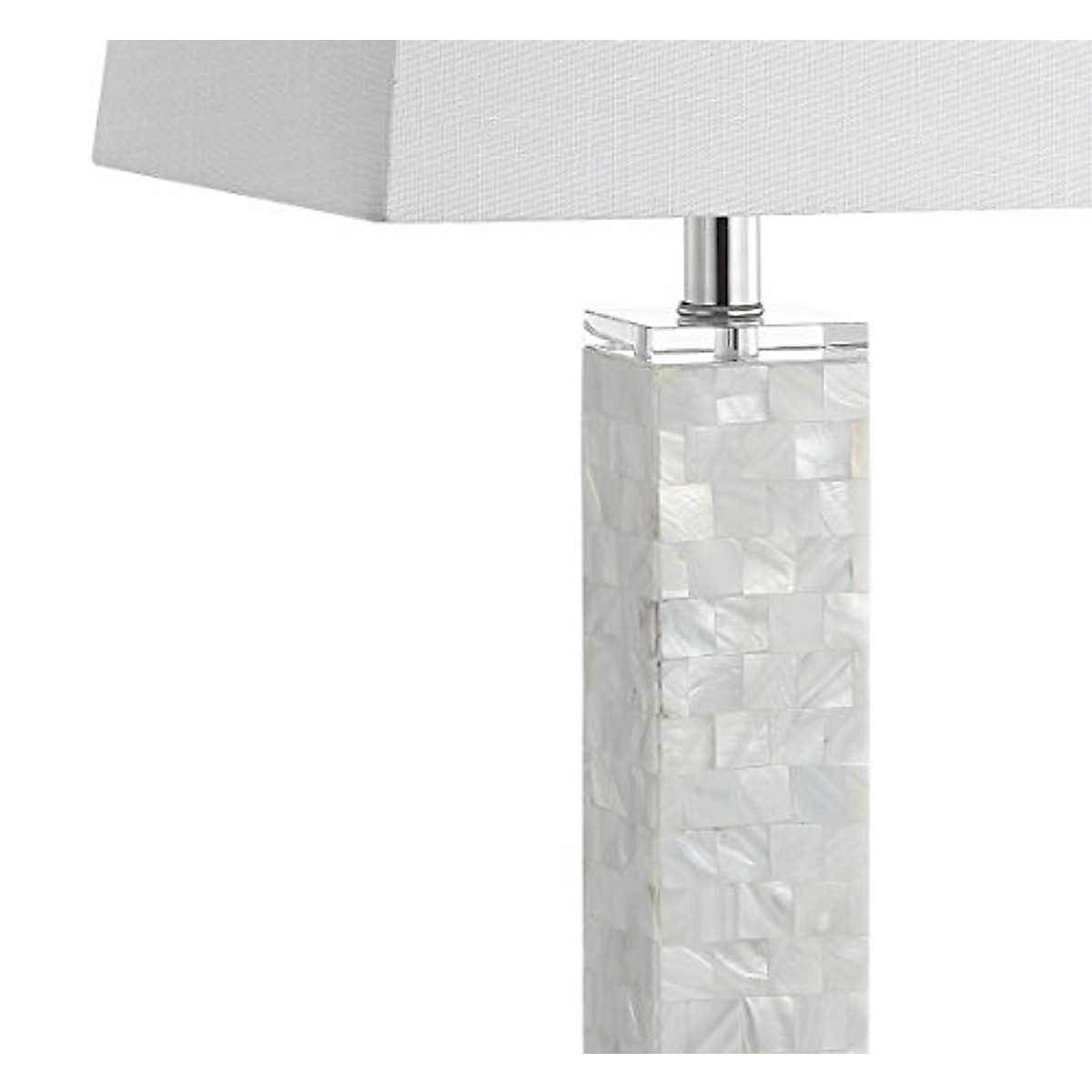 JONATHAN Y JYL1053A-SET2 Set of 2 Table Lamps Noelle 28.5" Seashell LED Table Lamp Coastal Contemporary Bedside Desk Nightstand Lamp for Bedroom Living Room Office College Bookcase, White