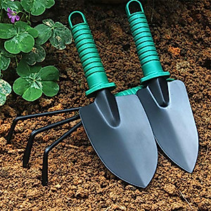 LSJTZ 10Pcs, Garden Branch Shears Set, Stainless Steel, Branch Shears, Moss Scraper, Rake, Shovel, Watering Can, Suitable for Garden, Bonsai, Fruit Tree