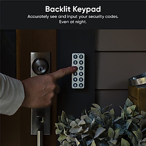 Wyze Lock WiFi & Bluetooth Enabled Smart Door Lock, Wireless & Keyless Door Entry, Compatible with Amazon Alexa, Fits on Most Deadbolts, Includes Wyze Gateway and Wyze Keypad