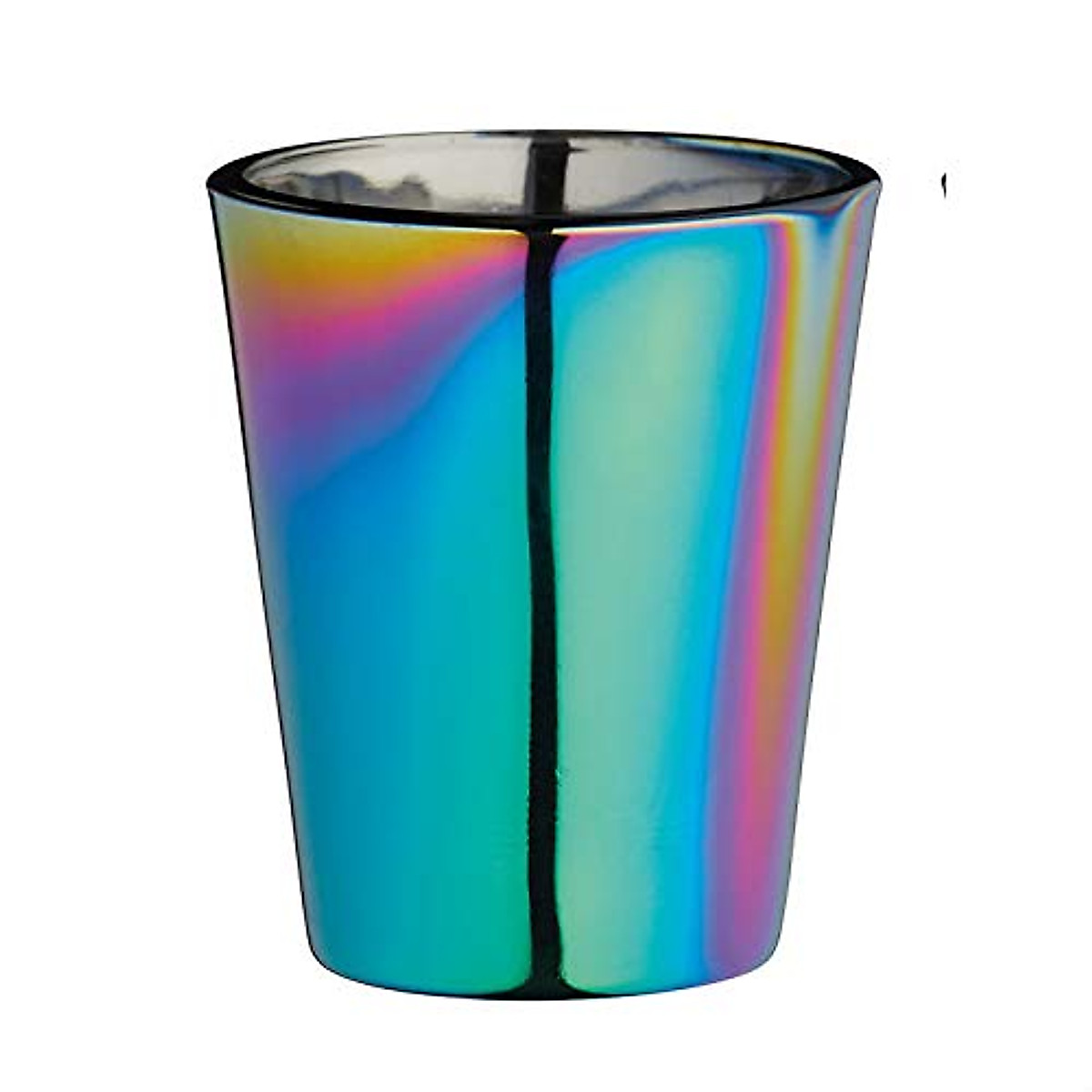 BarCraft BCSGRBOW4PC Metallic Rainbow Iridescent Shot Glasses, 50 ml (2 fl oz), Set of 4, 5 x 5 x 6 cm