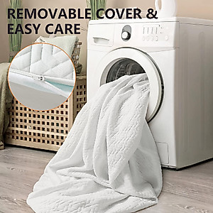 3 Inch Gel Memory Foam Mattress Topper Queen Size , Cooling Mattress Pad Cover for Back Pain, Bed Topper with Removable Bamboo Cover，Soft & Breathable