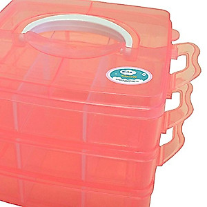 EnviUs SnapCube - Snap & Stackable Storage Case for Rainbow Loom + Arts & Crafts (Mini, Orange)