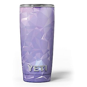 Design Skinz Light Purple Geometric V13 - Skin Decal Vinyl Wrap Kit Compatible with The Yeti Rambler Cooler Tumbler Cups