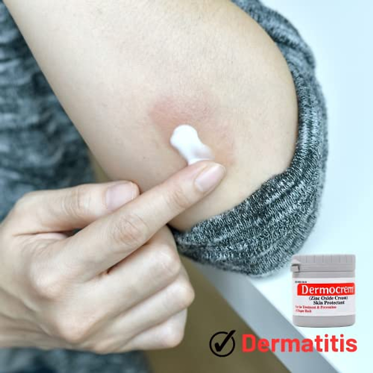 DERMOCREM ‐ Diaper Rash Cream for Baby, Soothes, Heals, and Protects, Relief and Treatment of Diaper Rash, Zinc Oxide Cream (2.1 Oz.(60 G)