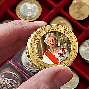 Naysku Queen Elizabeth II Commemorative, 1926-2022 Queen of England Collection Souvenir Coin, Uncirculated Coin in Memory of Her Majesty of The United Kingdom Souvenir Memorabilia Souvenir Gifts