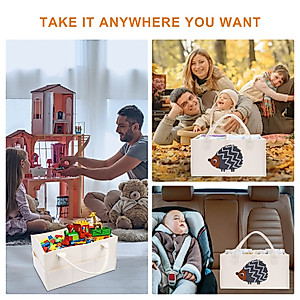 Eggsnow Baby Diaper Caddy Organizer,Portable Diaper Caddy Organizer for Changing Table,Car Baby Organizer,Nappy Caddy Nursery Storage Basket Bin for Diapers Wipes ,Large Diaper Caddy for Baby Boy,Girl