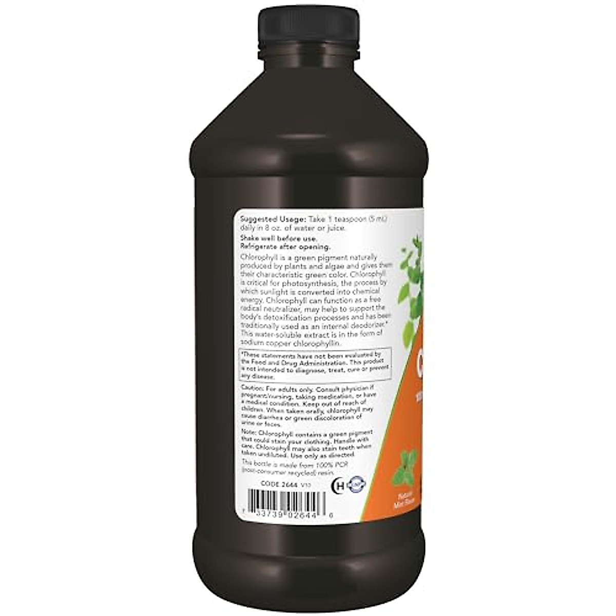 NOW Foods Supplements, Liquid Chlorophyll, Super Concentrated, Internal Deodorizer*,Boost Energy, Mint Flavor, 16-Ounce