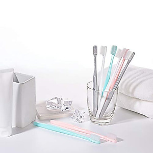 Pack of 8 Ultra Soft Toothbrush with Micro Thin Tapered Bristle - Made in Korea (4 Colors)