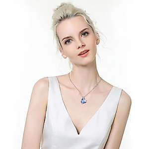 ASELFAD Butterfly Necklaces for Women with June Birthstone Crystals, Mothers Day Gifts, Anniversary Birthday Heart Jewelry for Women Mom Wife Girlfriend - Purple