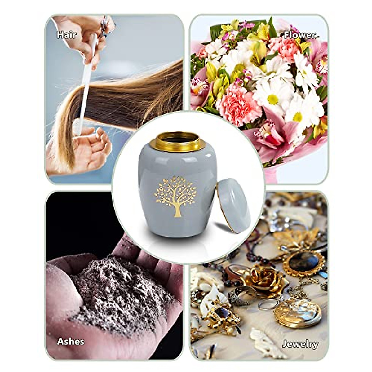 Medium Urns for Human Ashes,Beautiful Ceramic Tree of Life Cremation Urn,Keepsake Urns for Human Ashes,for Sharing Adult or Baby Urns for Ashes,Pet Urn.