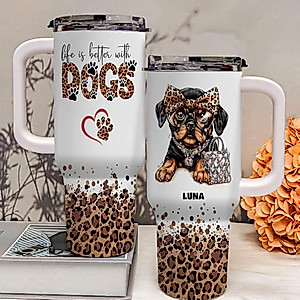 Personalized Dog Tumber with Rottweiler Dog’s Name – Custom Cup for Dog Moms, Ideal Gift for Women, Girlfriend, Best Friend, Christmas Gifts ip1YhR