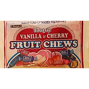 Tootsie Vanilla & Cherry Fruit Chews Net Wt 5.83 oz (165g) Limited Edition Tootsie Rolls