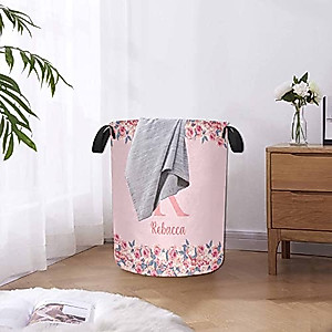 Personlized Foldable Laundry Hamper, Custom Large Laundry Basket with Name for Wife Husband Mother Father, Space Saving Container/Organizer for Share House College Dormitory 15.7 * 19.6inch