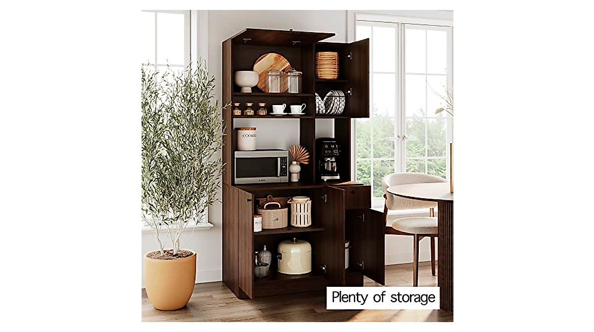Living Skog Kitchen Storage Cabinet – Microwave & Pantry Cart