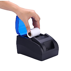 Deteck DT40P Direct Thermal Flash Receipt Printer 58mm Paper Width, Manual Cutter, 70mm/s Printing Speed, USB-B Port (No Ink Required)