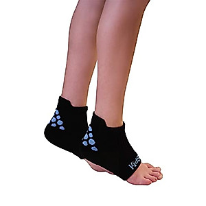 KidSole RX Gel Sports Sock for Kids with Heel Sensitivity from Severs Disease, Plantar Fasciitis (Toddler 11-2, Black)