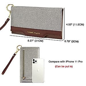 travel inspira RFID Blocking Passport Wallet for Women - Stylish, Multi-Purpose Document Holder