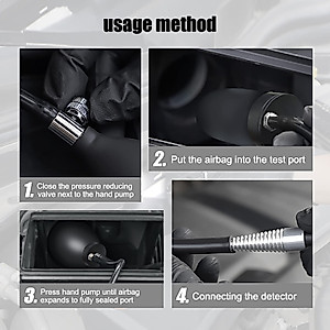 OBDMONSTER Universal Easy Quick Intake Adapter with Strong Sealing Expandable Bladder for 12V Vehicle Pipes Fuel Leakage Detector Diagnostic Tester, Vehicle Fuel Leakage Detector Diagnostic