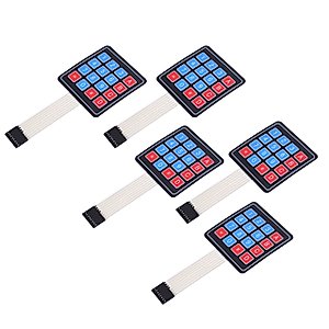 Teyleten 4x4 Matrix Membrane Switch Keypad Keyboard - 16 Key for Arduino - 5PCS