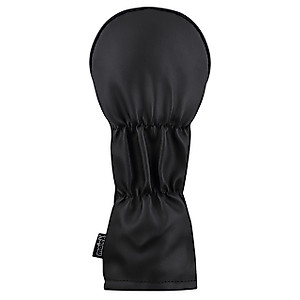 Majek Retro Golf Headcovers Black Red and White Vintage Leather Style 1 X Driver Fairway Wood Head Cover Classic Look