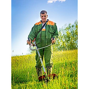 Gas String Trimmer 3-in-1 Combo, 18-Inch Cutting Path Cordless Weed Wacker with Detachable Edger/Brush Cutter, 42.7cc 2-Cycle Weed Eater Gas Powered for Grass and Bush