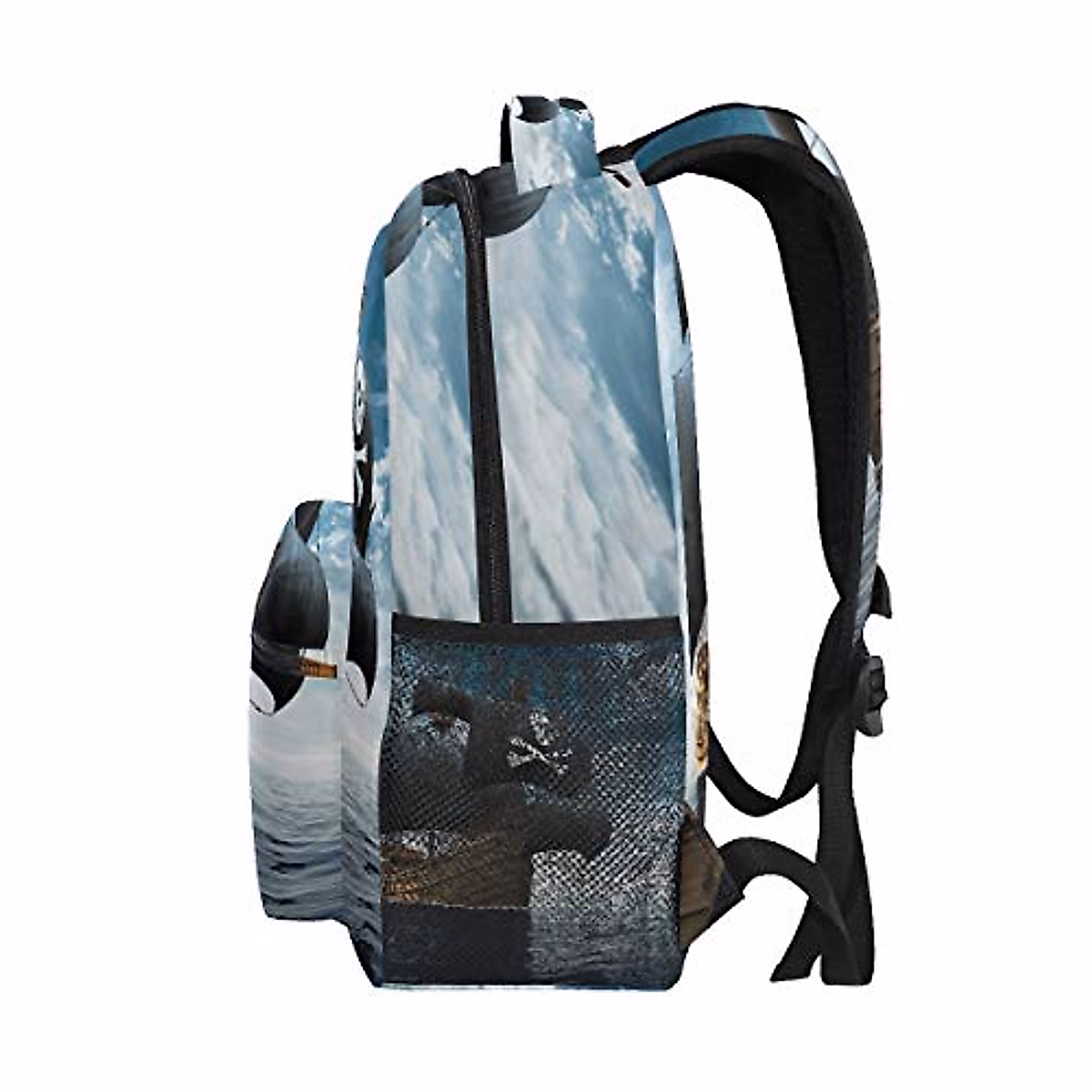 AUUXVA TropicalLife Pirate Ship Backpacks School Bookbag Shoulder Backpack Hiking Travel Daypack Casual Bags