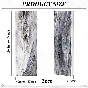 BENECREAT 2Pcs Marble Pattern Knife Handle Scale Slabs Grips, Acrylic Knives Handle Custom DIY Material Tool for Knife Making Blank Blades, 4.74x1.57x0.33 Inch
