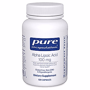 Pure Encapsulations Alpha Lipoic Acid 100 mg | ALA Supplement for Liver Support, Antioxidants, Nerve and Cardiovascular Health, Free Radicals, and Carbohydrate Support* | 120 Capsules