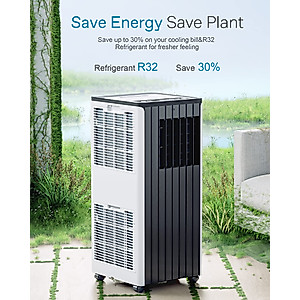 FIOGOHUMI 12000BTU Portable Air Conditioner - Portable AC Unit with Built-in Dehumidifier Fan Mode for Room up to 350 sq.ft. A030BDJ (no battery)