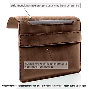 MacBook Air M1-M3 Case & MacBook Pro 13 Inch (M1 & M2) — ‘Fernando’ Handmade & Expertly Crafted Luxury MacBook Case — Beautifully Stitched Fair Trade Full Grain Leather — Brown