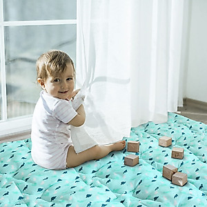 Baby Play Mat for 71'' x 59'' Playpen, Large & Thick Baby Mat for Floor, Playmat for Babies and Toddlers, Non Slip Cushioned Baby Crawling Mat for Playpen, Easy Clean Foam Play Mat, Dinosaur