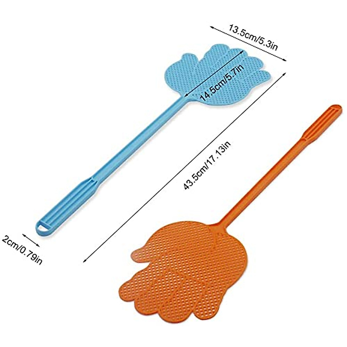 ValueHall 10 Pack Fly Swatter Multi-Colors Plastic Handle V7023