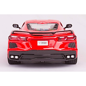 2020 Chevrolet Corvette C8 Stingray Red Timeless Legends 1/24 Diecast Model Car by Motormax 79360