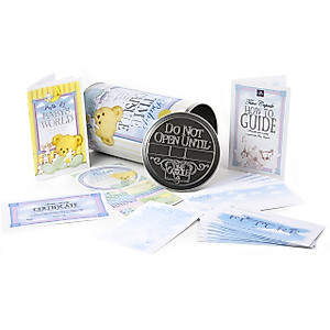 Milestone Collection Baby's Time Capsule, Yellow/Green/White/Pink, 12" x 6.5"