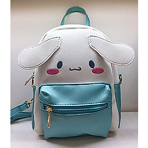 AIFOTY Anime Cute Cartoon Backpack Pu Schoolbag Mini Backpack Cartoon Purse Shoulder Bag (Blue)