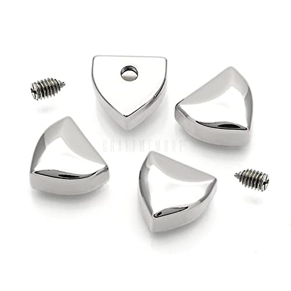 CRAFTMEMORE 3/8 Inch Belt Tip with Screw, Zipper Tip, Webbing Tip, Strap End Caps, DIY Sewing Craft 4 Pack SC31 - Pick Color (Silver)