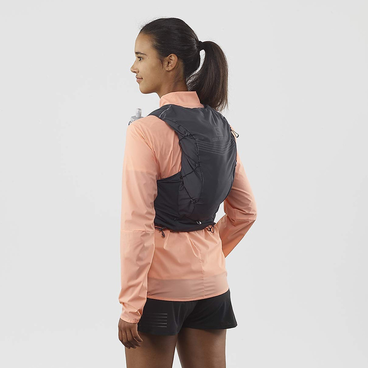 Salomon Advanced Skin 12 Set Unisex Trail Running Vest Backpack, Ebony, X-Small