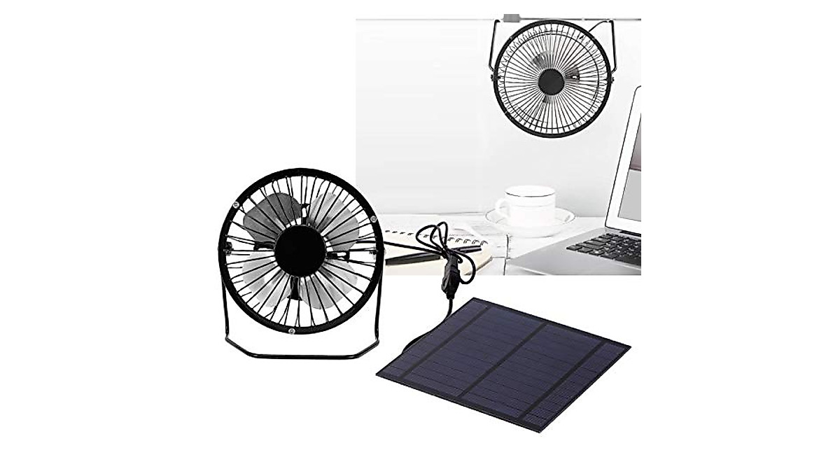 Solar Powered Fan, 5W Cooling Fan with Mini Solar Panel Mini Ventilator ...