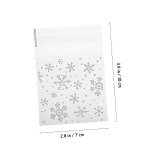 ULTECHNOVO 100pcs Baking Bags Candy Bag Cookie Bags Biscuit Bag Candy Wrapper Candy Treat Bags Cello Bags for Cookies Party Bag Self-Adhesive Cookie Pouch Sealing Biscuits Bags