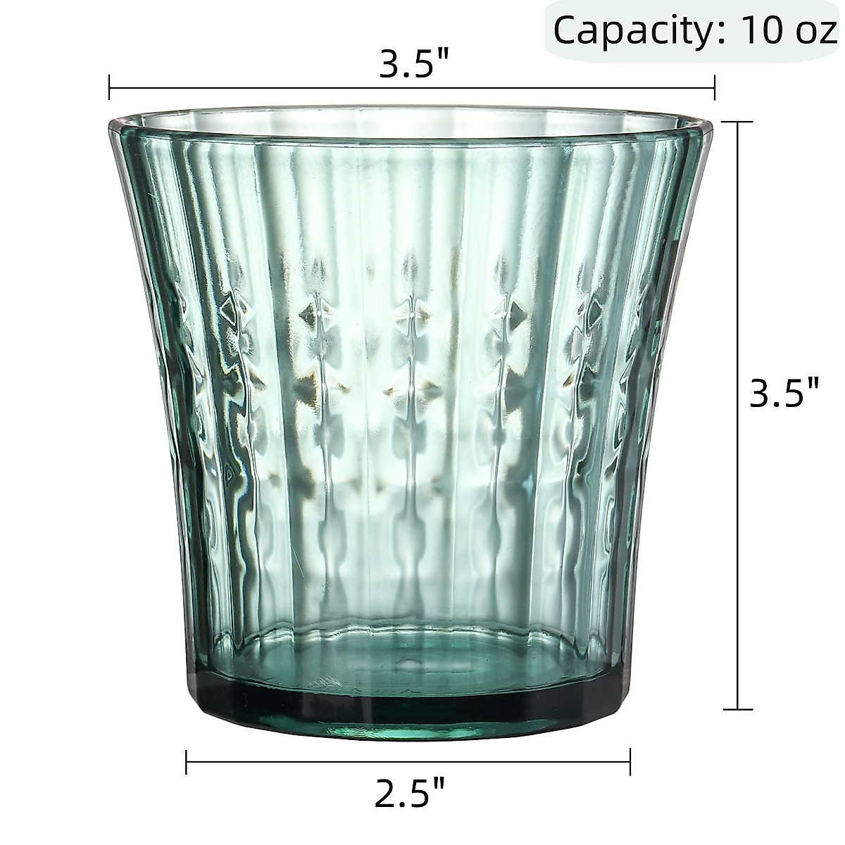 AVLA 12 Pack Plastic Water Tumblers, 10 OZ Unbreakable Acrylic Drinking Glasses, Transparent Reusable Juice Wine Cup, BPA-free Small Stackable Kids Drinkware for Home, Picnic, Party, Dishwasher Safe
