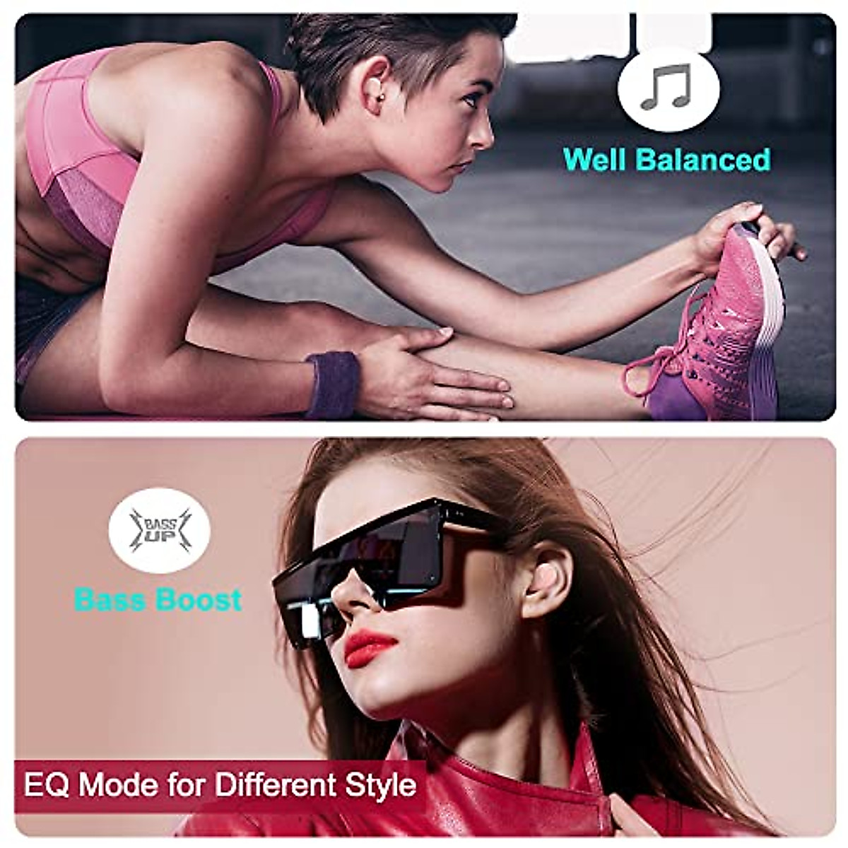 Togetface Kids Girl Wireless Earbuds Bluetooth Adult Touch Headphones, 32 Hours of Playback time, Stereo, Music/Game Mode, Noise Reduction Pink