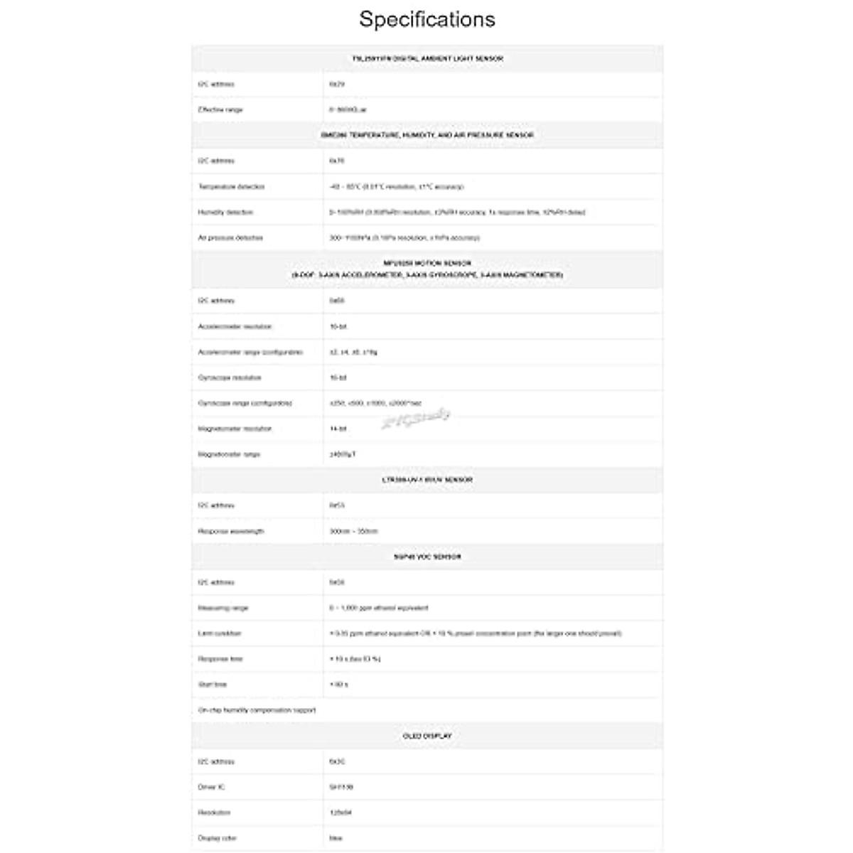 XYGStudy Environment Sensors Module for Jetson Nano 2GB and B01 I2C Bus with 1.3inch OLED Display to Collect Temperature Humidity/Air Pressure/Ambient Light Intensity/VOC/IR Ray/UV etc.