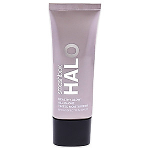 Halo Healthy Glow All-In-One Tinted Moisturizer SPF 25 with Hyaluronic Acid, Light to Medium Coverage, Dewy Finish, Oil-free, Sweat and Humidity Resistant