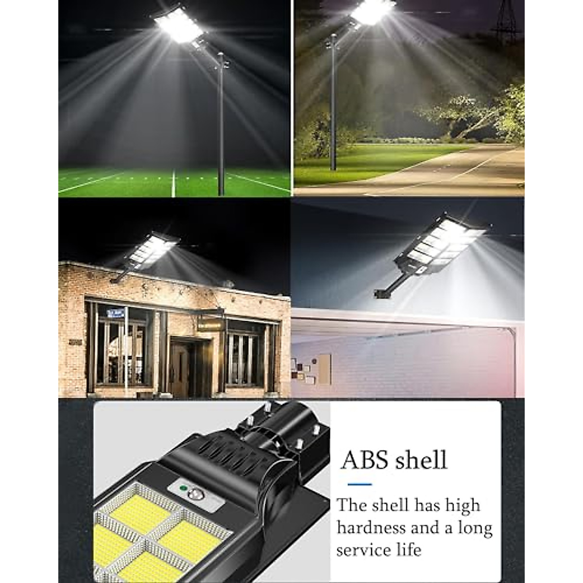 ZXXHNNAIH Solar Street Light IP66 Waterproof Solar Parking Lot Lights 3800LM-8080L Can be selecte,for Basketball Court Patio