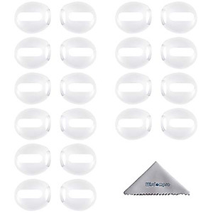 Wisdompro 10 Pairs Ear Tips Compatible with Apple AirPods 2 and 1, Ultra Thin Soft Silicone Anti-Slip Dust Proof Protective Fit in Case Ear Skins - Translucent